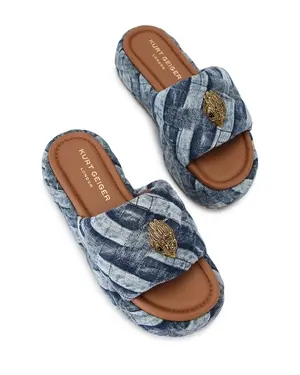 Kurt Geiger Kensington Puff Platform Sandals - Navy