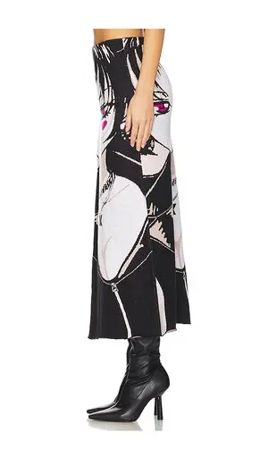 1XBLUE Ruby Anime Long Slit Skirt