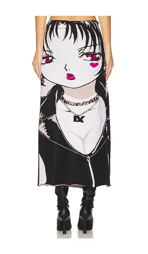 1XBLUE Ruby Anime Long Slit Skirt