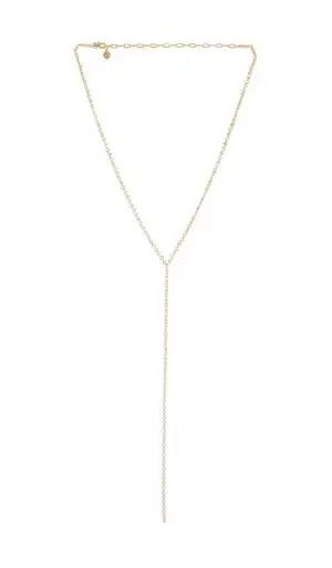 Ettika Crystal Disc Chain Lariat Necklace - Gold