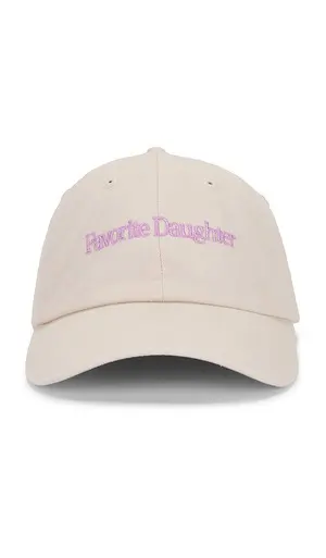 FAVORITE DAUGHTER Classic Logo Baseball Cap Khaki Lavander