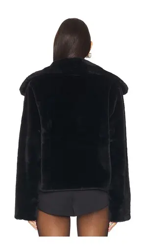 Superdown Willow Faux Fur Coat - Black