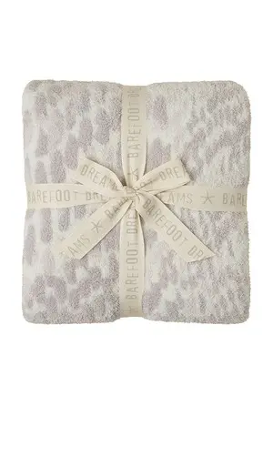 Barefoot Dreams Cozychic Snakeskin Throw In Cream - Cream Multi