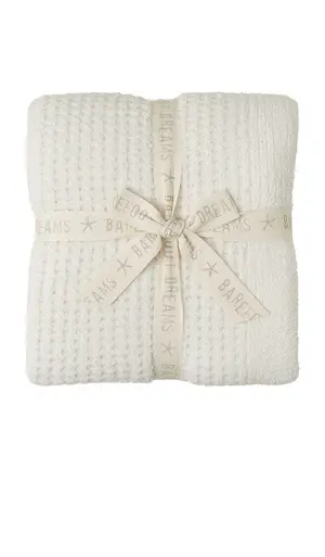 Barefoot Dreams Cozychic Waffle Throw - Cream