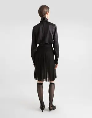Dolce & Gabbana Pleated Chiffon Midi Skirt