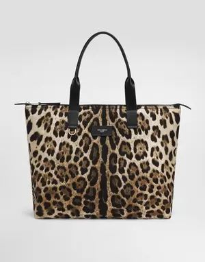 Dolce & Gabbana Dolce & Gabbana Leopard Print Nylon Shopper Print