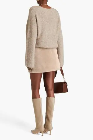BY MALENE BIRGER Chani Mini Shearling Wrap Skirt