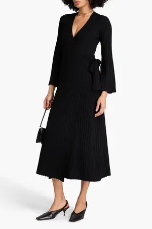 BY MALENE BIRGER Gilena Ribbed Ecovero™-blend Midi Wrap Dress