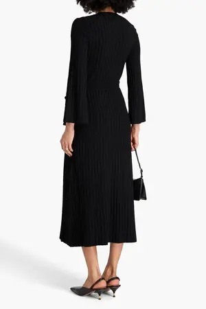 BY MALENE BIRGER Gilena Ribbed Ecovero™-blend Midi Wrap Dress