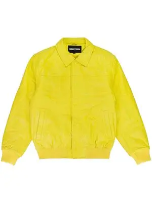 SP5DER Leather Jacket - Yellow