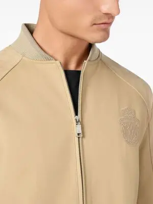 BILLIONAIRE Suede Bomber Jacket