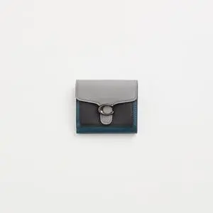 COACH® Restored Tabby Small Wallet In Colorblock - Pewter/heather Grey Multi