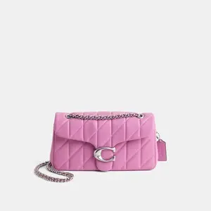 COACH Tabby Shoulder Bag 26 With Pillow Quilting Silver/fuchsia