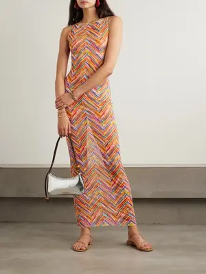 Missoni Printed Stretch-tulle Maxi Dress