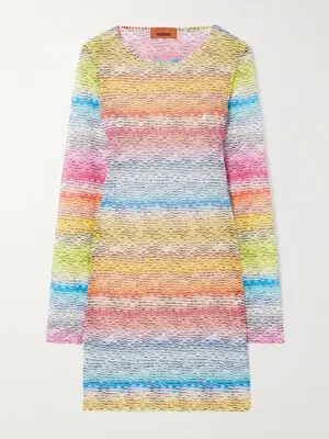 Missoni Printed Stretch-tulle Mini Dress - Multi