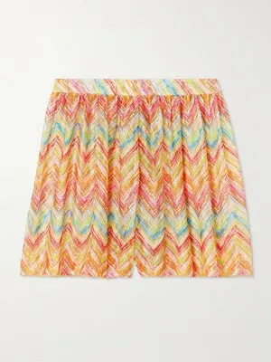 Missoni Striped Crochet-knit Shorts