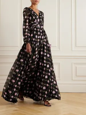 Giambattista Valli Floral-print Silk-chiffon Gown