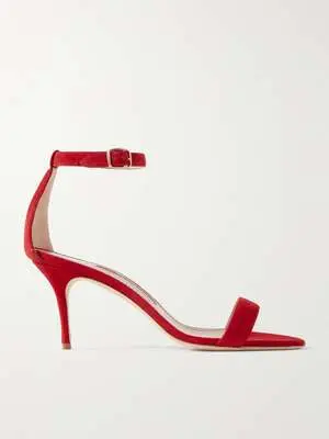 Manolo Blahnik Chaos 70 Suede Sandals