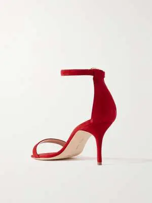 Manolo Blahnik Chaos 70 Suede Sandals