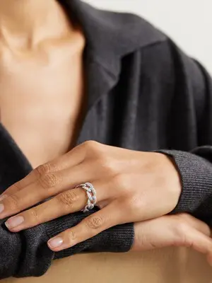 Shay Essential Link 18-karat White Gold Diamond Ring