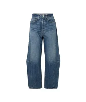 Women's High Rise Ankle Barrel Leg Jeans
