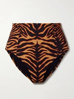 Ulla Johnson Zahara Tiger-print Bikini Briefs - Multi