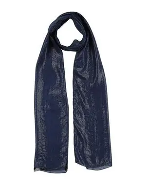 EMPORIO ARMANI Woman Scarf Blue Size - Silk, Polyamide