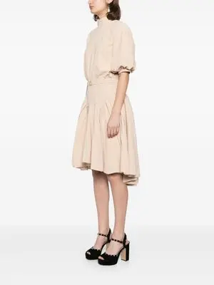SAIID KOBEISY Crepe Mini Dress - Neutrals