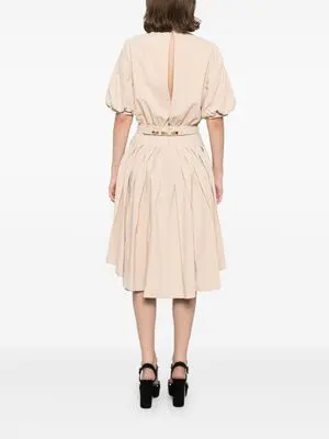 SAIID KOBEISY Crepe Mini Dress - Neutrals