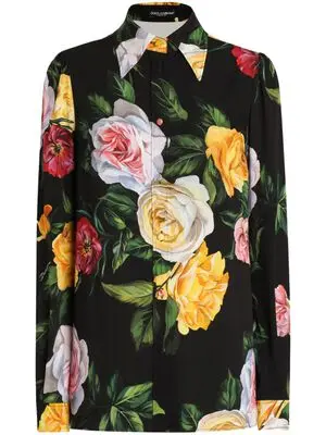 Dolce & Gabbana Silk-charmeuse Shirt - Multicoloured