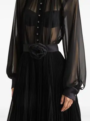 Dolce & Gabbana Floral-appliqué Midi Dress