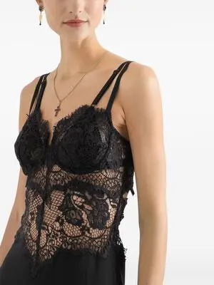 Dolce & Gabbana Floral-lace Midi Dress