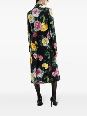Dolce & Gabbana Floral-print Midi Dress - Black