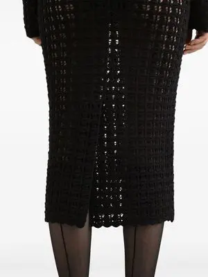 Dolce & Gabbana Knitted Midi Skirt - Black