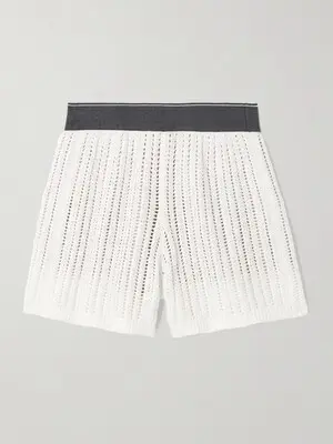 Brunello Cucinelli Open-knit Cotton Shorts