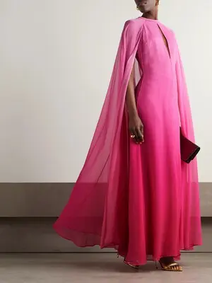 TOM FORD Cape-effect Dégradé Gown