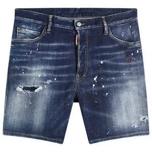 Dsquared2 Marine Denim Shorts Navy Blue