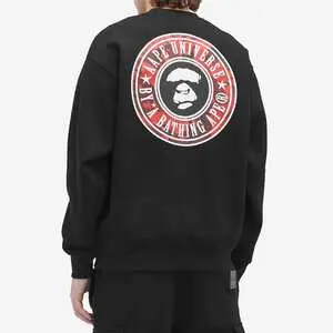 A BATHING APE Universe Back Stamp Sweatshirt