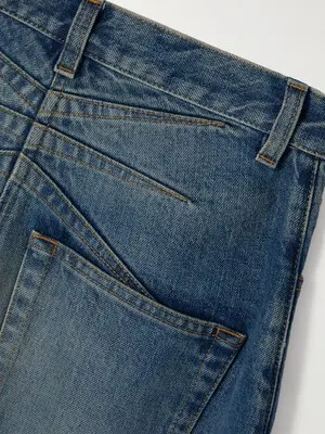 Alaïa High-rise Barrel-leg Jeans - Blue