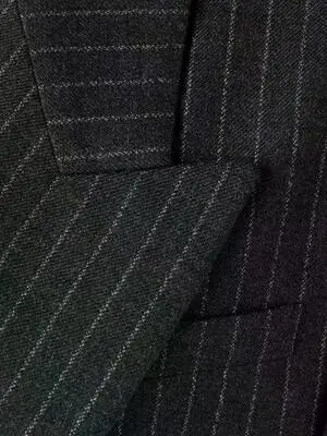 Saint Laurent Oversized Double-breasted Pinstriped Wool-flannel Blazer