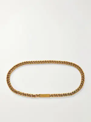 Saint Laurent Burnished Gold-tone Chain Belt - Metallic