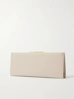 Saint Laurent Leather Clutch - White
