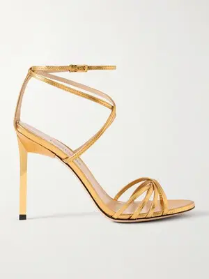 Tom Ford Gold Tone Sandals For Women