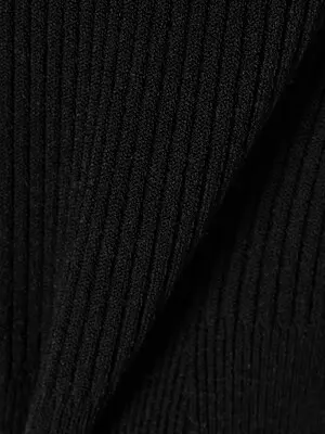 Alaïa Ribbed-knit Bodysuit - Black