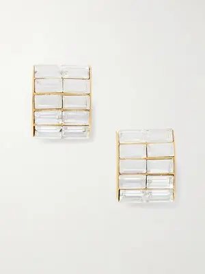Alessandra Rich Gold-tone Clip Earrings - Silver
