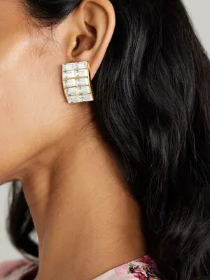Alessandra Rich Gold-tone Clip Earrings