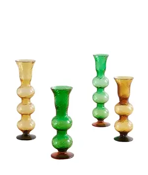 La DoubleJ Bubble Candle Set Of Four Murano Glass Candle Sticks - Multi