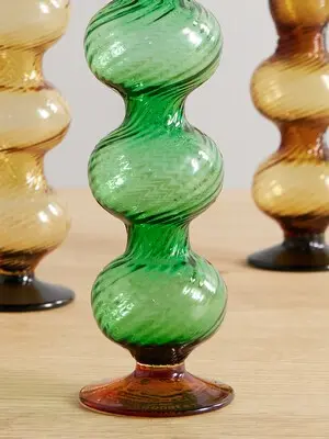 La DoubleJ Bubble Candle Set Of Four Murano Glass Candle Sticks