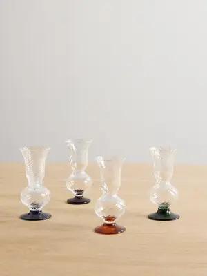 La DoubleJ Sippers Set Of Four Mini Murano Glasses - Multi