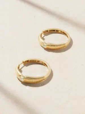 ALMASIKA Adiré 18-karat Diamond Hoop Earrings - Gold